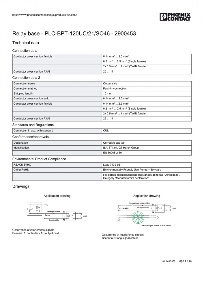 Phoenix Contact 2900453 technical document page 4