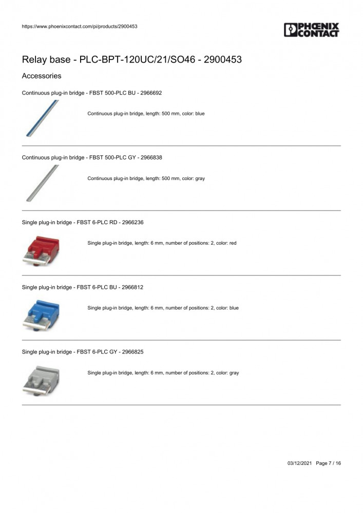 Phoenix Contact 2900453 technical document page 7