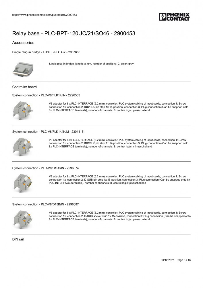 Phoenix Contact 2900453 technical document page 8
