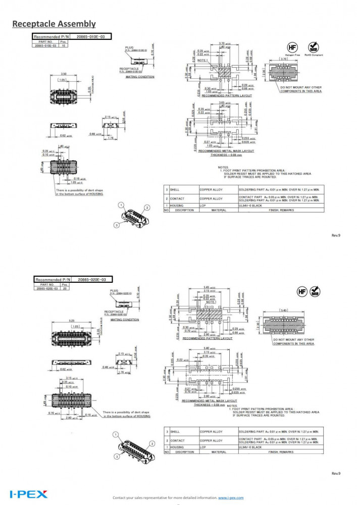 I-PEX 20865-020E-03 technical document page 5