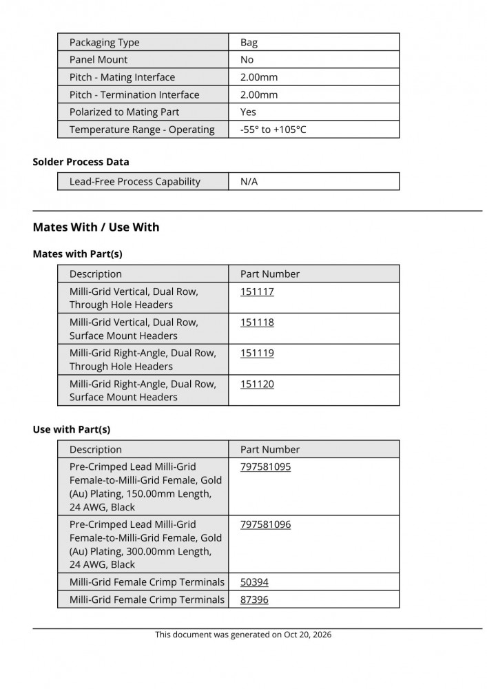 MOLEX 1511920014 technical document image 3