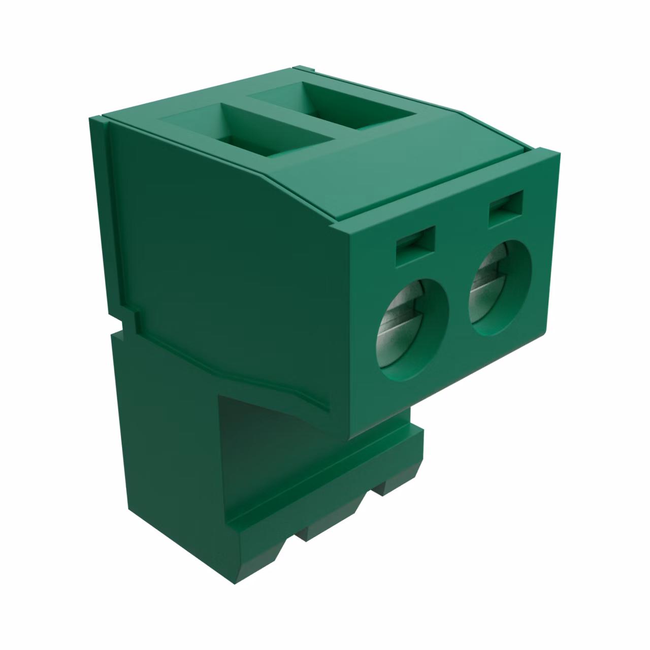 5.08mm Pitch Eurostyle 180° Wire Entry Plug, without Mounting Ends, 2 Circuits, Green for sale