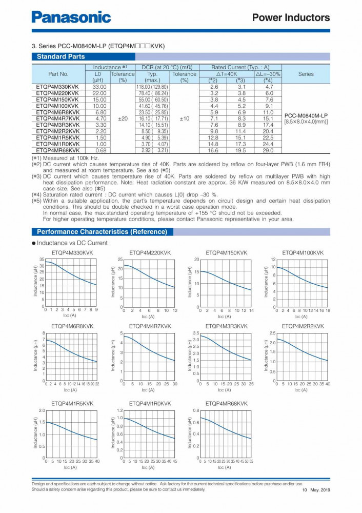 Panasonic PCC-M series datasheet page 6