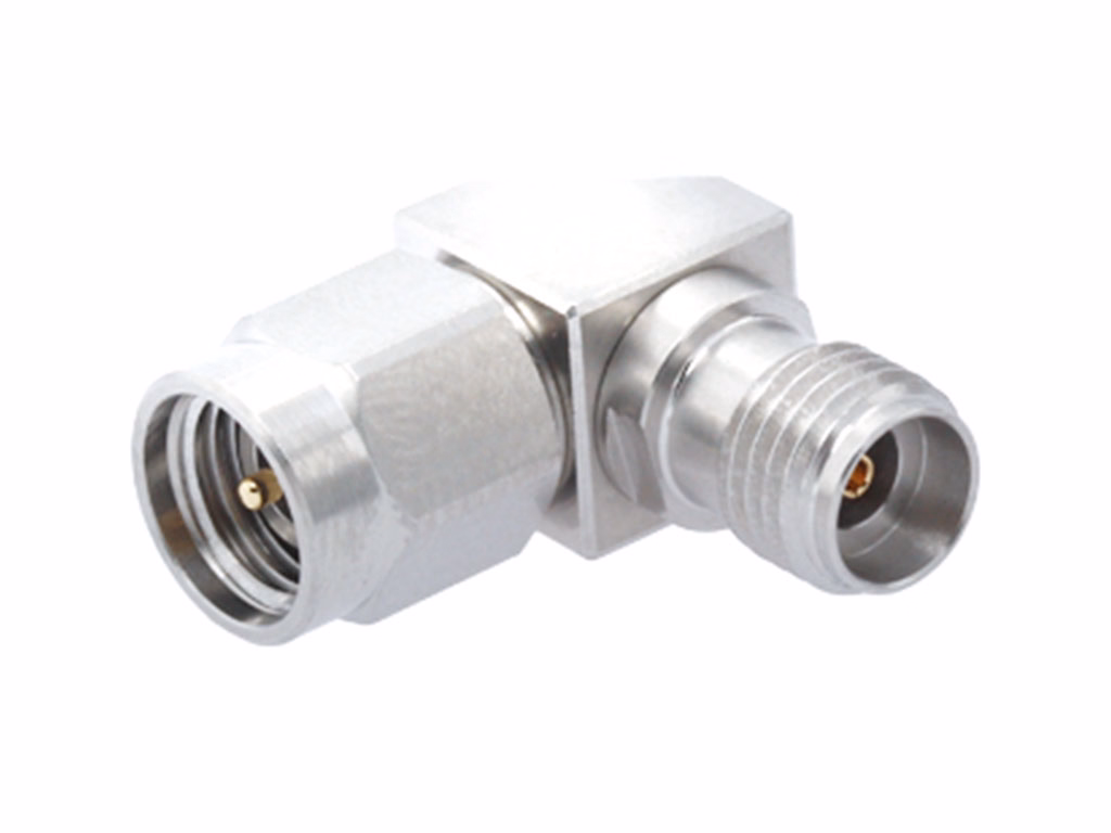 Precision Test Adapter, 2.92mm Jack-to-2.92mm Jack, Right-Angle, Passivated, 40 GHz, 50 Ohms