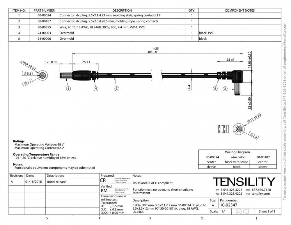 Tensility International 10-02547 assembly drawing