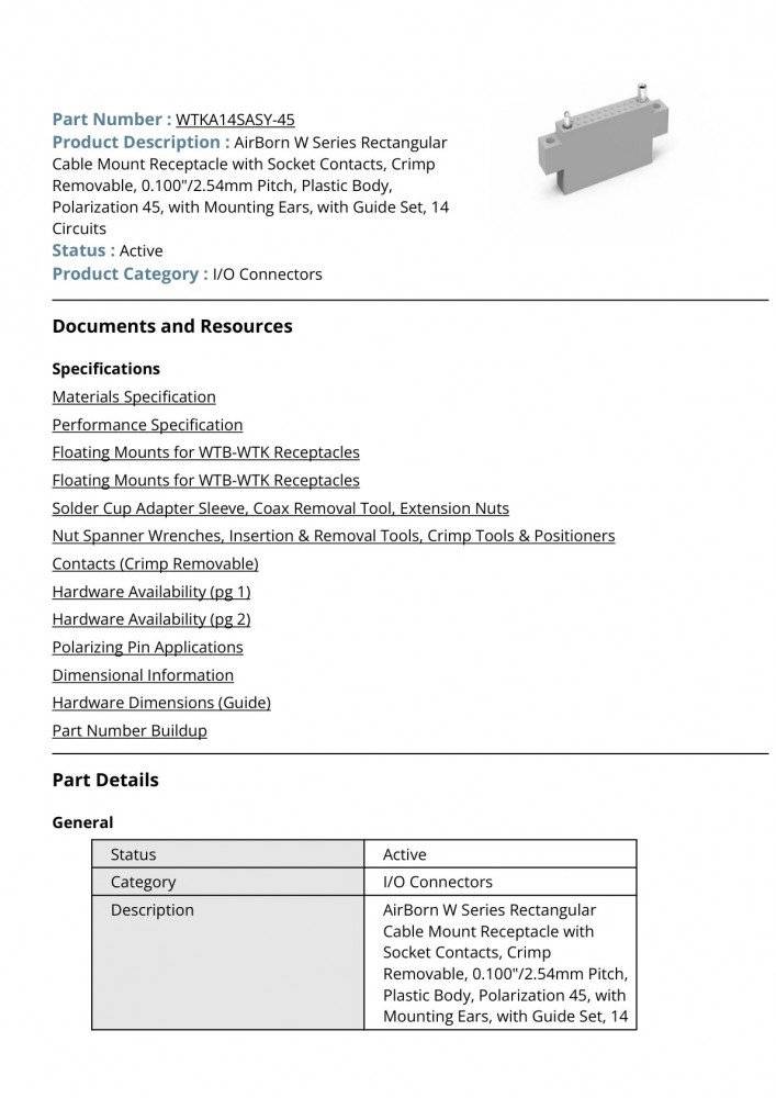 WTKA14SASY-45 technical reference image 1