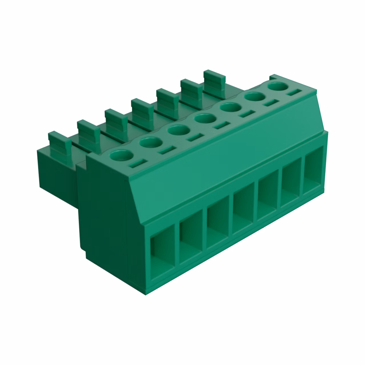 3.50mm Pitch Eurostyle Horizontal Plug, Green Housing, 7 Circuits for sale