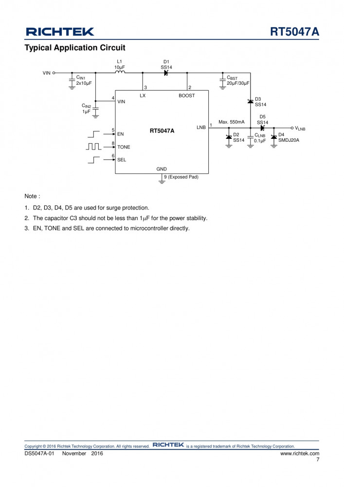 RT5047A datasheet page 7