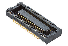SlimStack Board-to-Board Receptacle, 0.40mm Pitch, J-Bend Series, 0.20µm  Gold (Au) Plating, 1.50 or 2.00mm Mated Height, 3.40mm Mated Width, 54 Circuits for sale