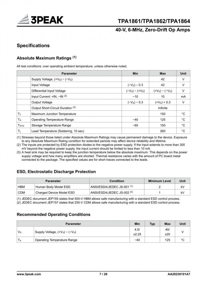 TPA1861-SR datasheet page 7