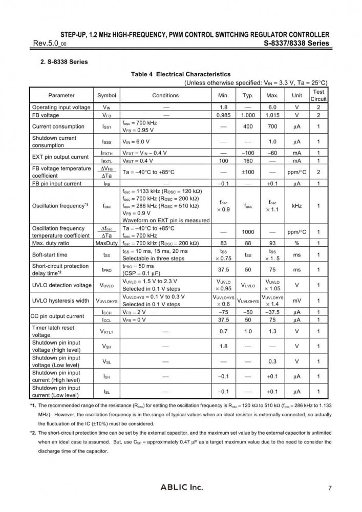 ABLIC S-8337ACDB-T8T1G datasheet page 7