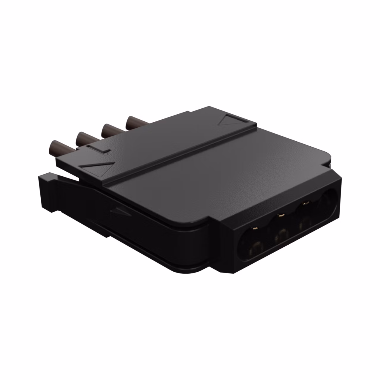 Gang of 4 MPRF Plug, Non-Magnetic, Straight, Crimp, RG178 Cable, with Side Latch, Tray, 50 Ohms for sale