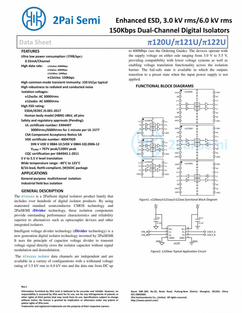 π121U31 datasheet page 1