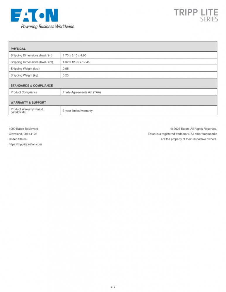 B055-001-USB-V2 product document image, page 2