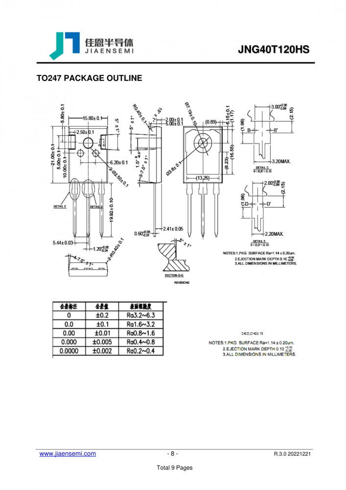 JNG40T120HS datasheet page 8