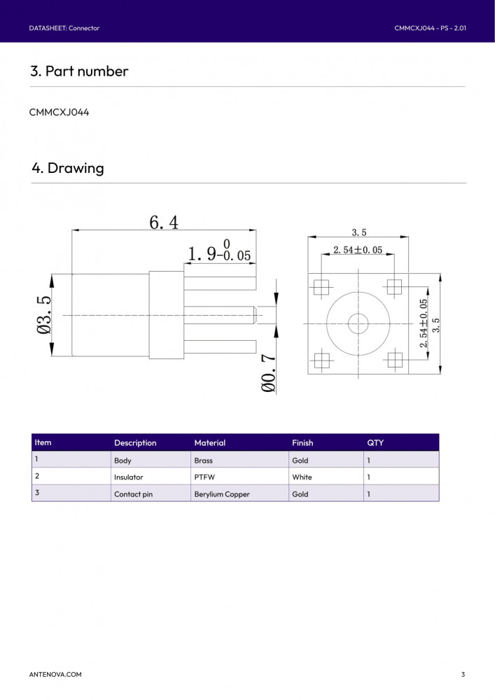 CMMCXJ044 datasheet page 3