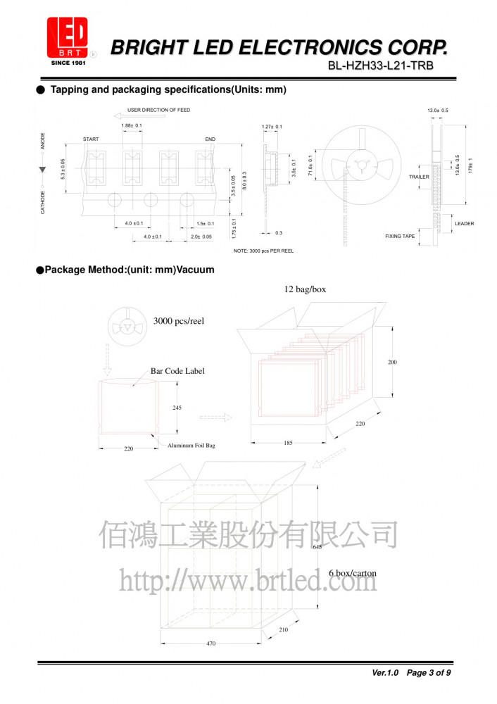 BL-HZH33-L21-TRB technical document page 3
