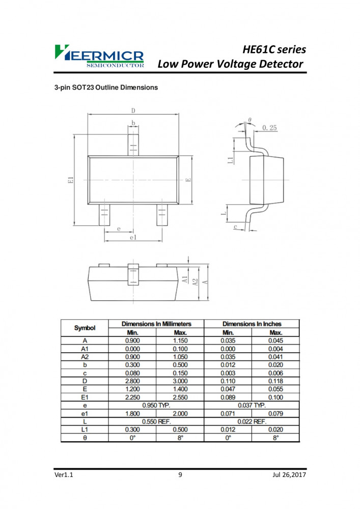 HE61C datasheet page 9