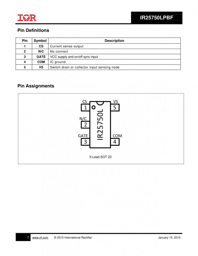 IR25750L datasheet page 7