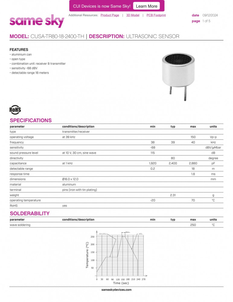 CUSA-TR80-18-2400-TH technical document page 1