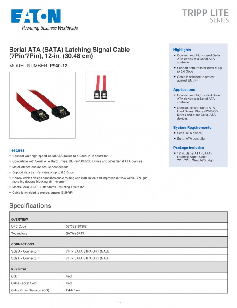 P940-12I technical documentation image 1