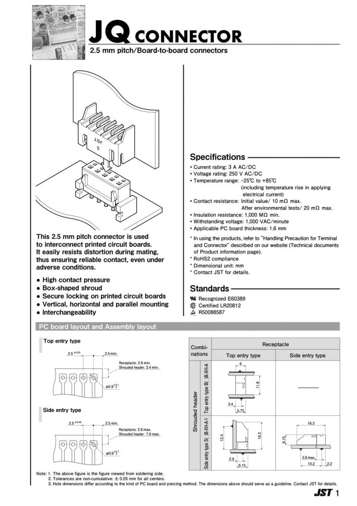 JST 11JQ-BT technical document page 1