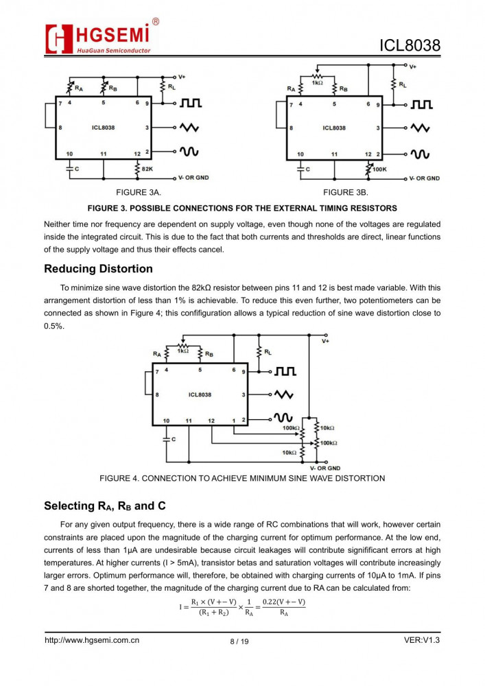 ICL8038N datasheet page 8