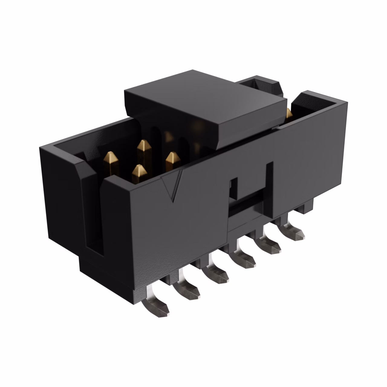 2.00mm Pitch, Milli-Grid PCB Header, Dual Row, Vertical, Surface Mount, Shrouded, 26 Circuits, 0.05µm Gold (Au) Plating, Dual Side Slots, Dual Friction Locks, Center Polarization, with Cap, Tape and Reel
