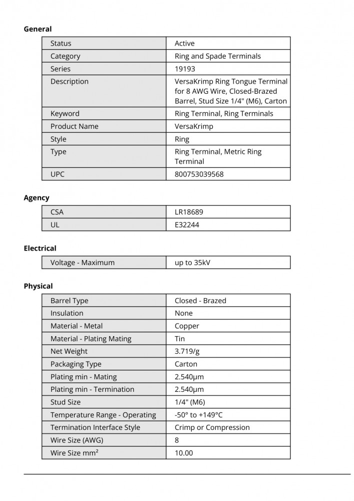 Technical document page 2 for product reference