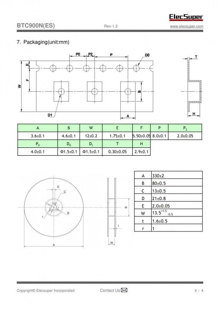 BTC900N(ES) technical document page 3