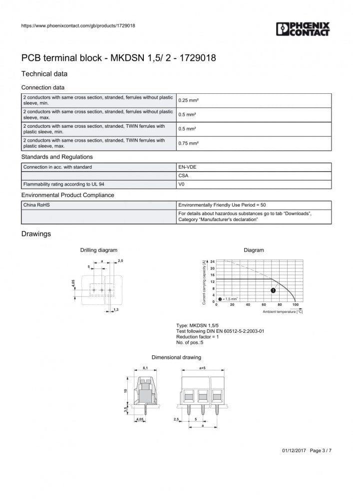 Phoenix Contact 1729018 product documentation page 3