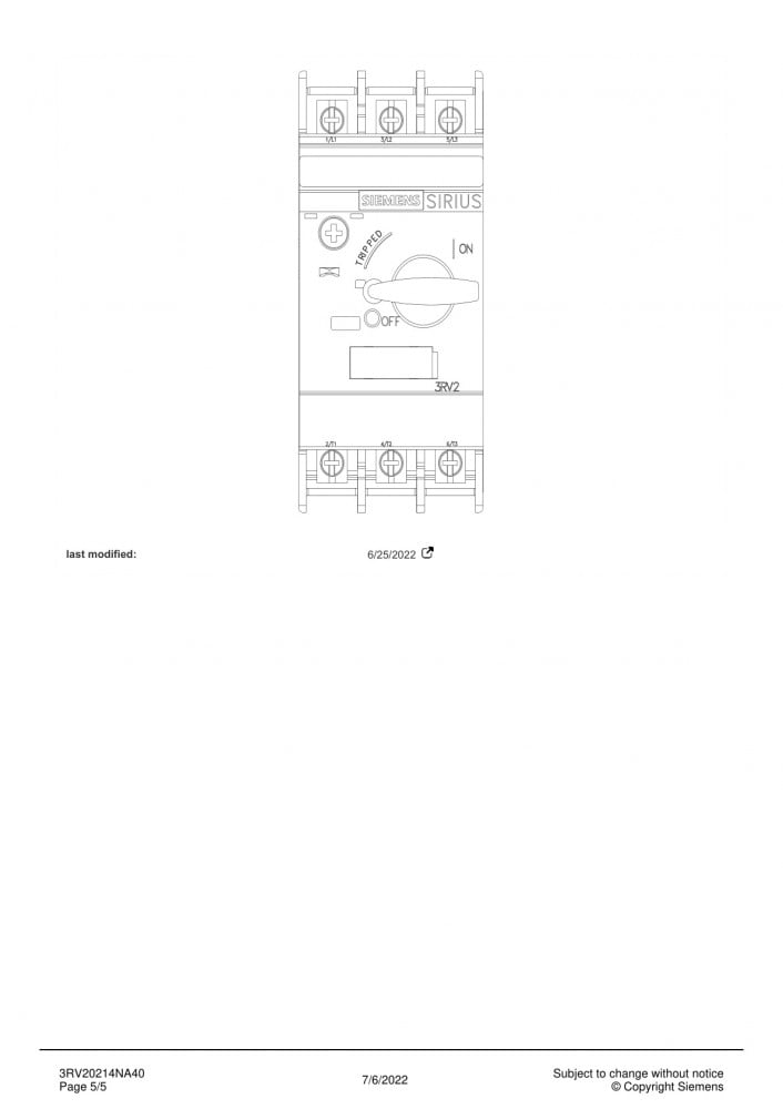 3RV20214NA40 technical document page 5
