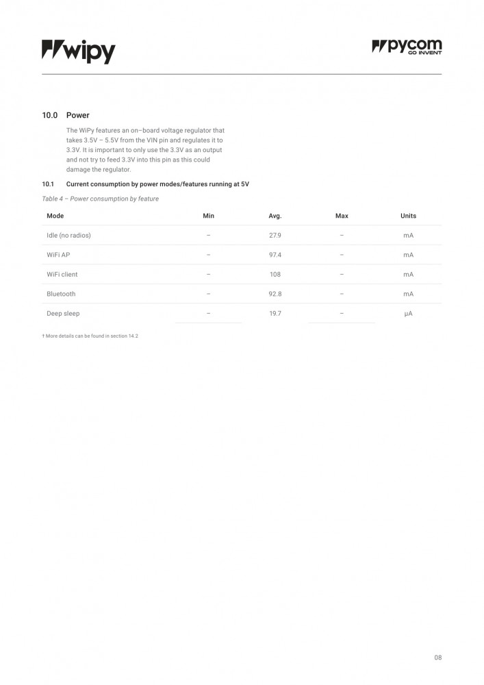 WiPy 3.0 document page 8