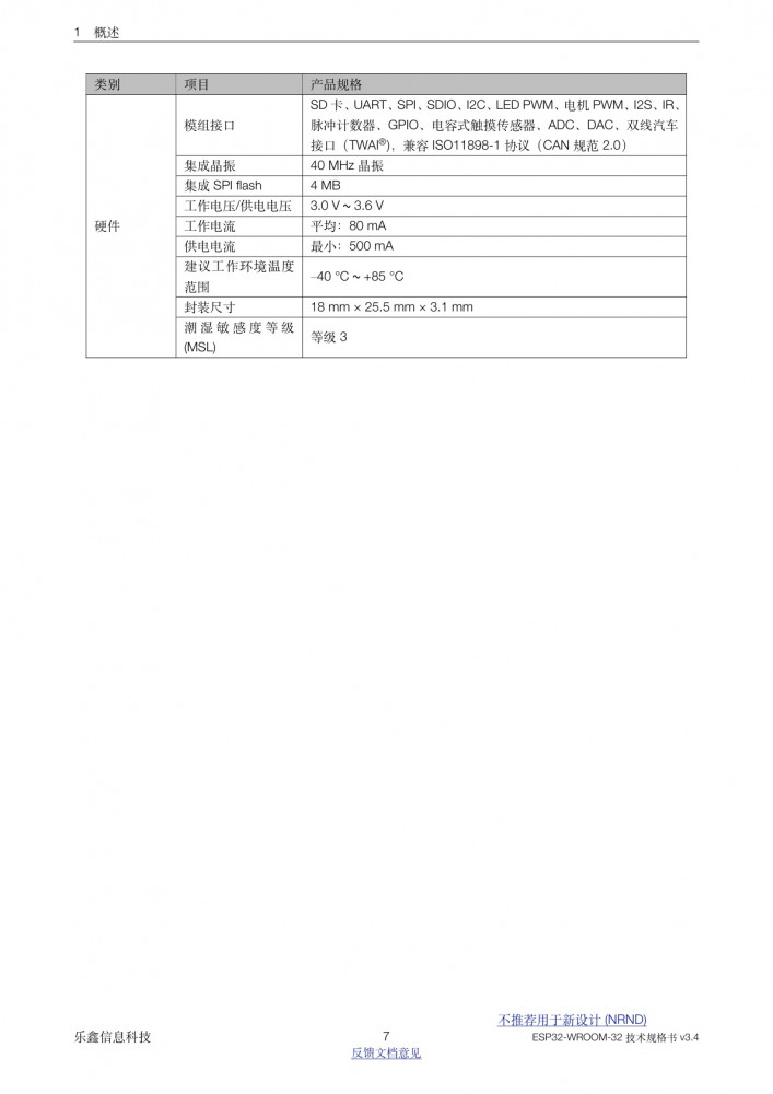 ESP32-WROOM-32 document page 7