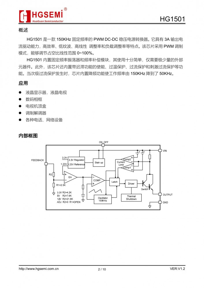 HG1501 datasheet page 2