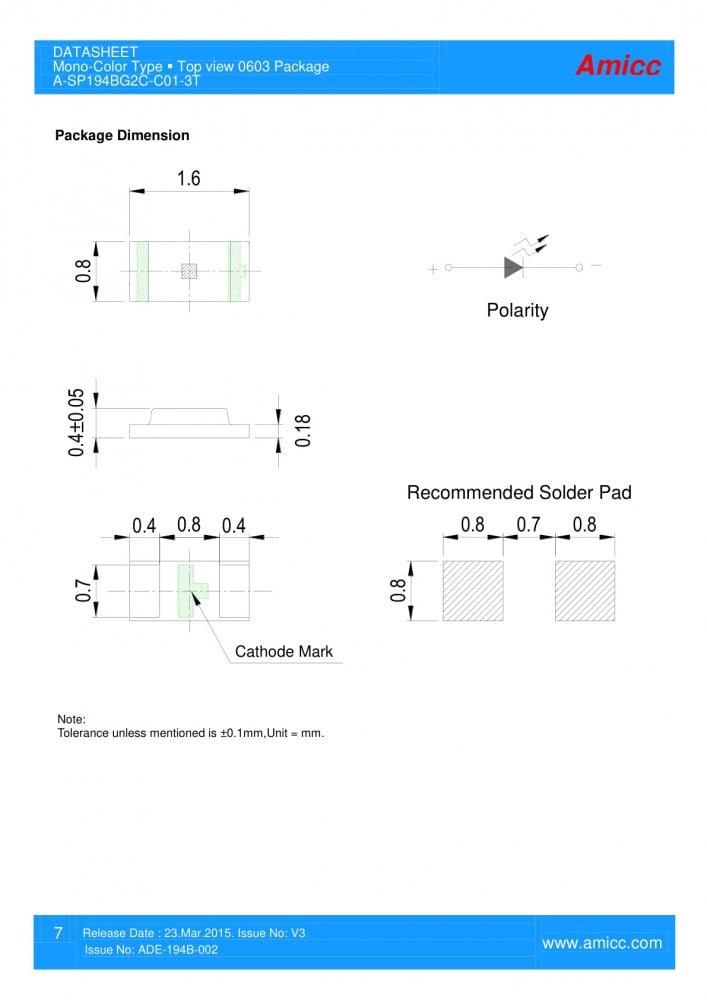 A-SP194BG2C-C01-3T datasheet page 7