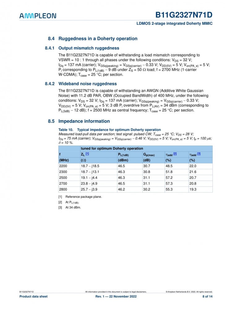 B11G2327N71DX datasheet page 8