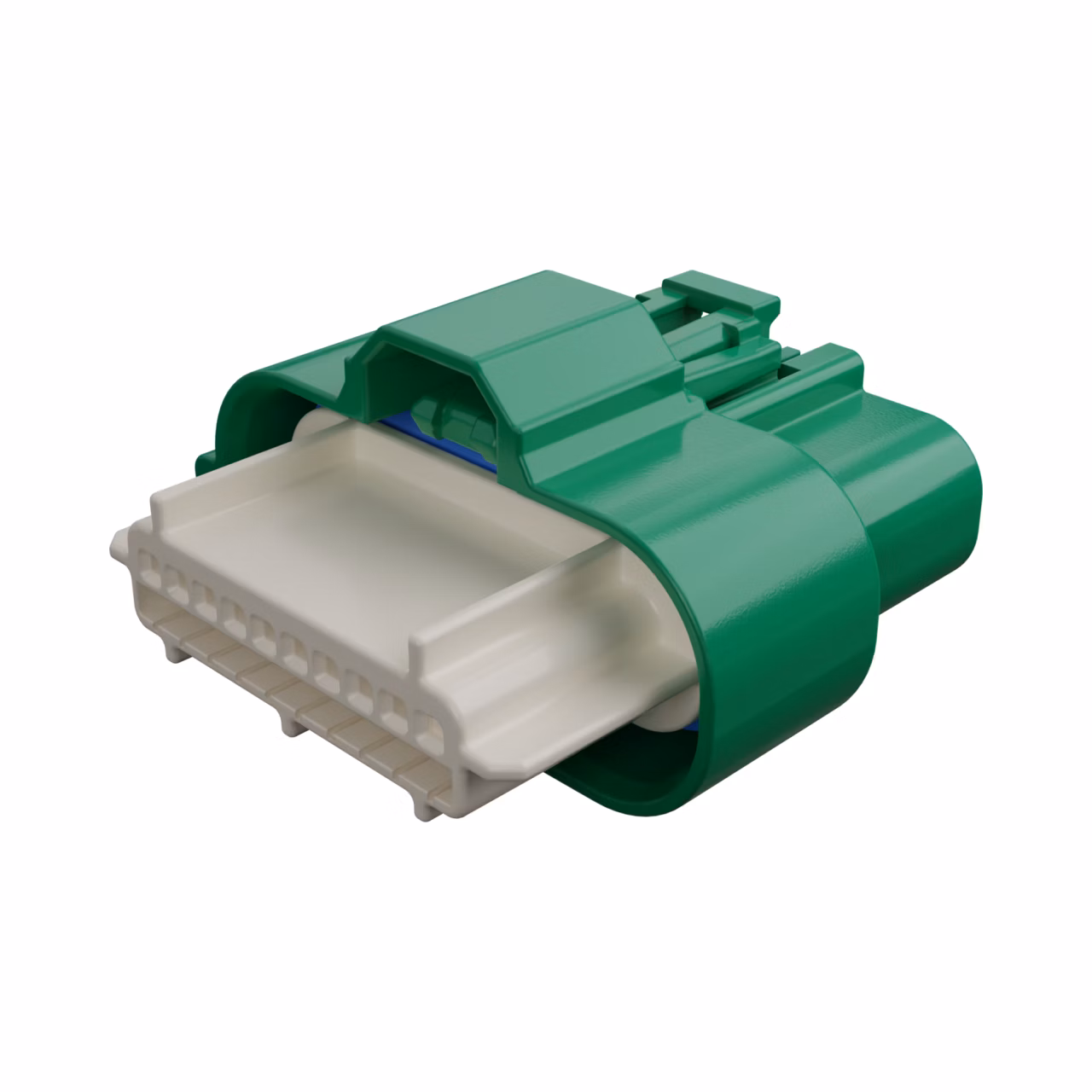 Squba Sealed Receptacle Assembly, 1.80mm Pitch, Single Row, 10 Circuits, Green for sale