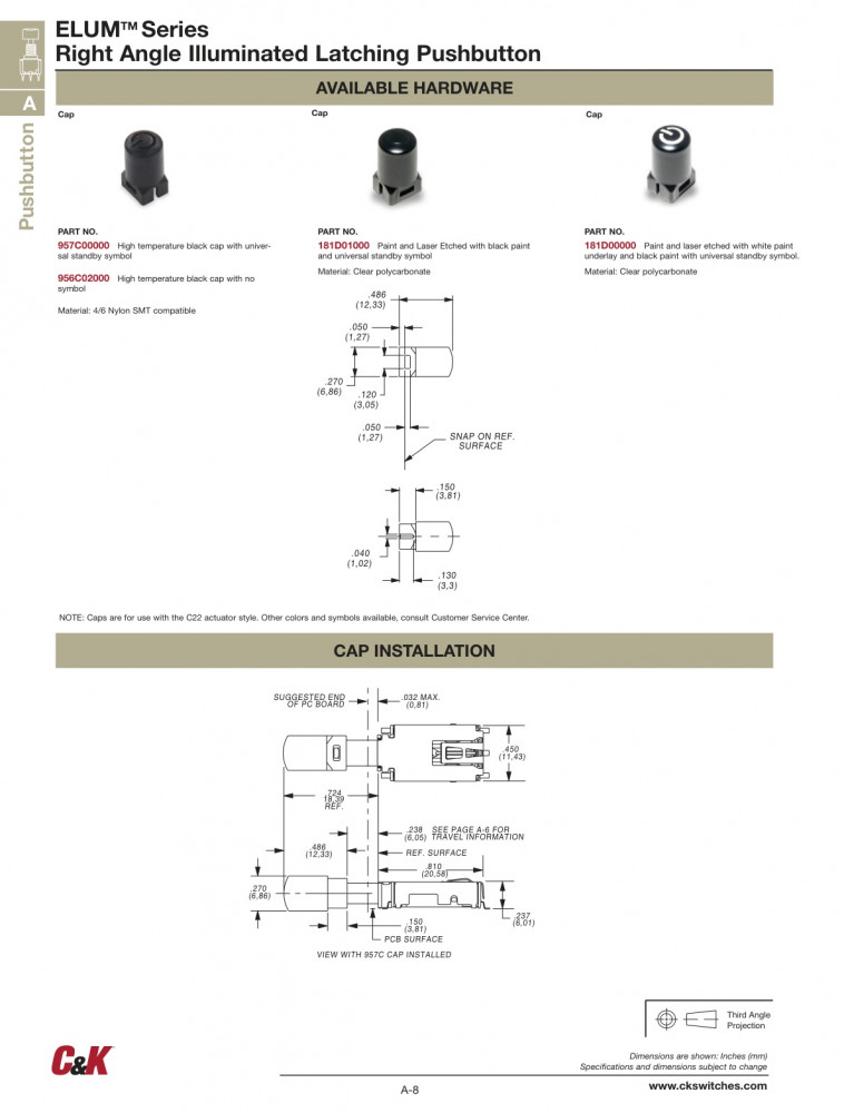 C&K ELUM datasheet page 5
