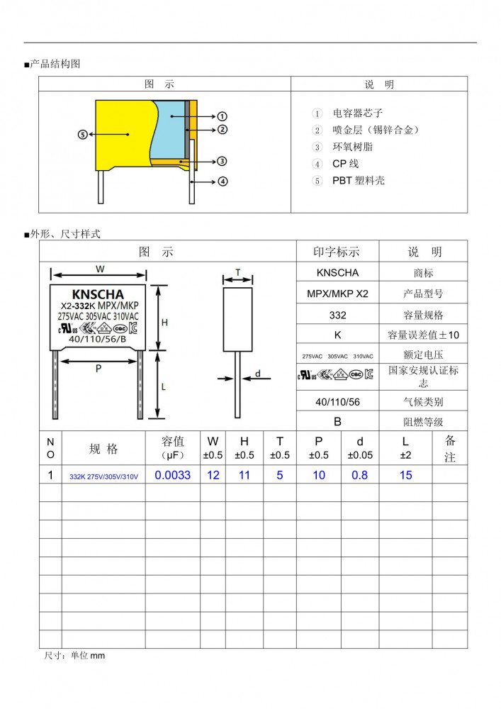 MPX332K31C2KN15600 specification page 2