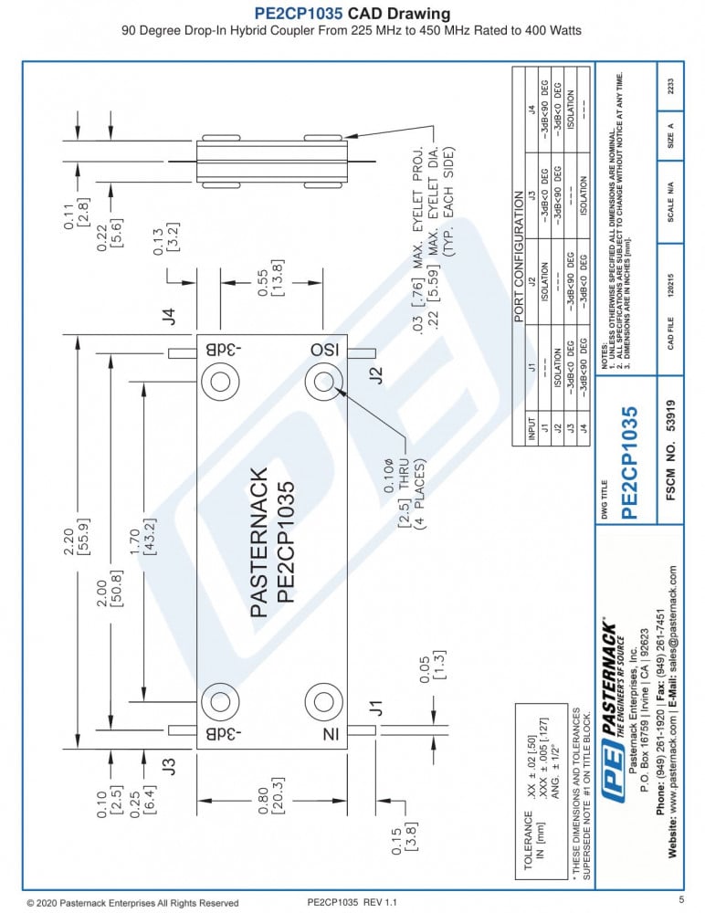 PE2CP1035 technical document page 5
