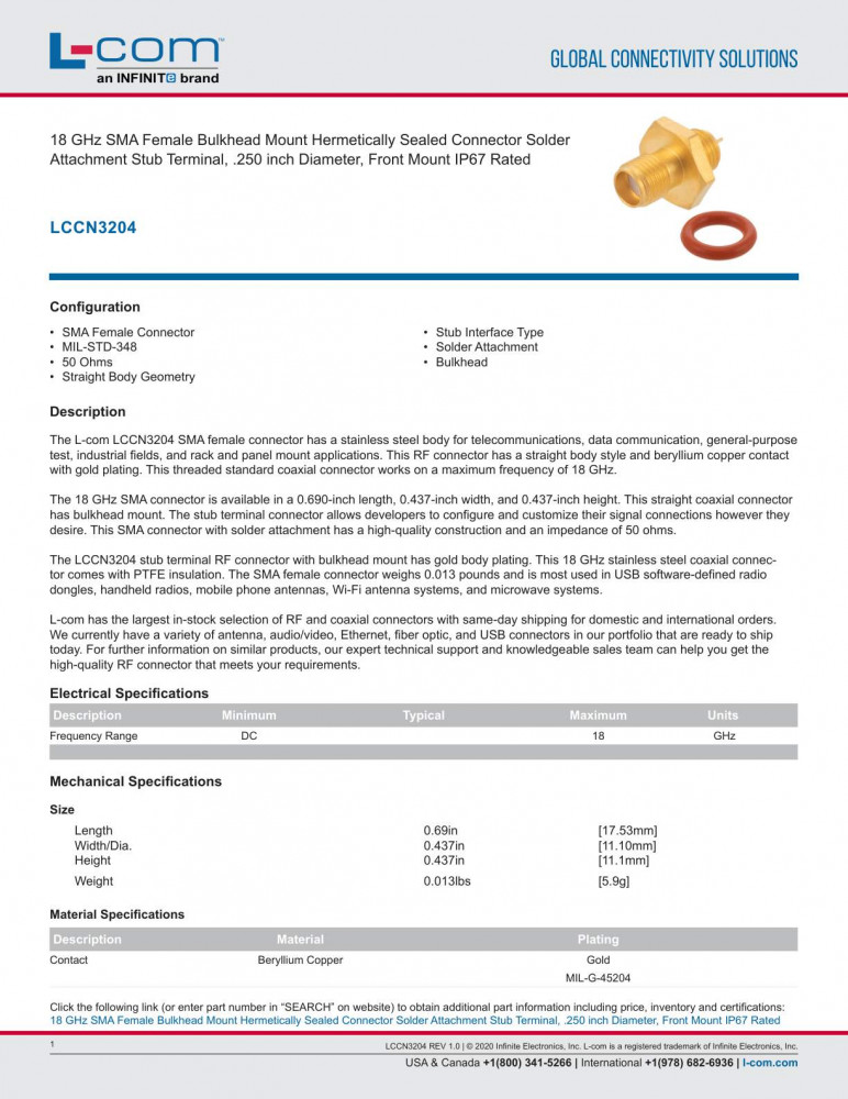 LCCN3204 product documentation page 1