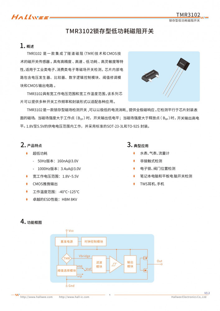 TMR3102 datasheet page 1