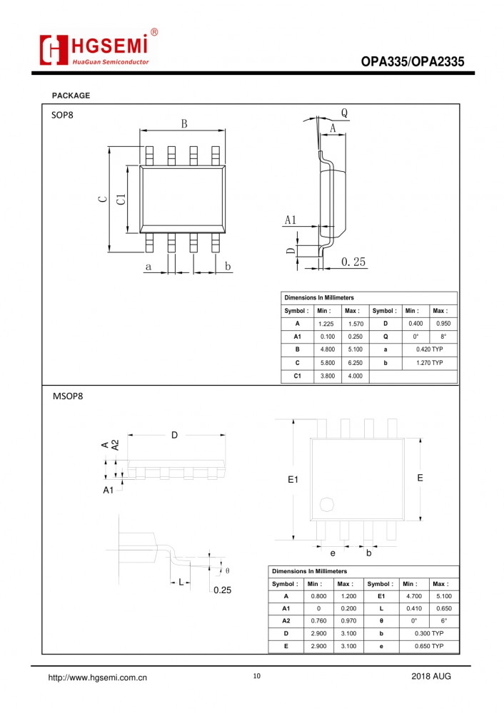 OPA2335M/TR datasheet page 10