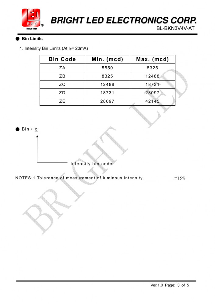 BL-BKN3V4V-AT datasheet page 3
