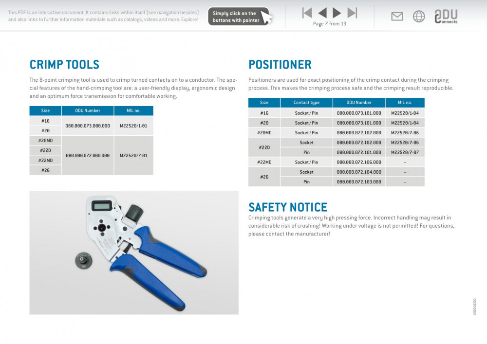 ODU crimp contacts specification page 7