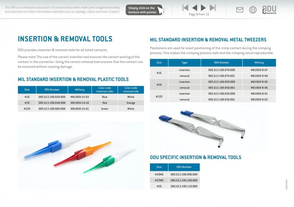 ODU crimp contacts specification page 8