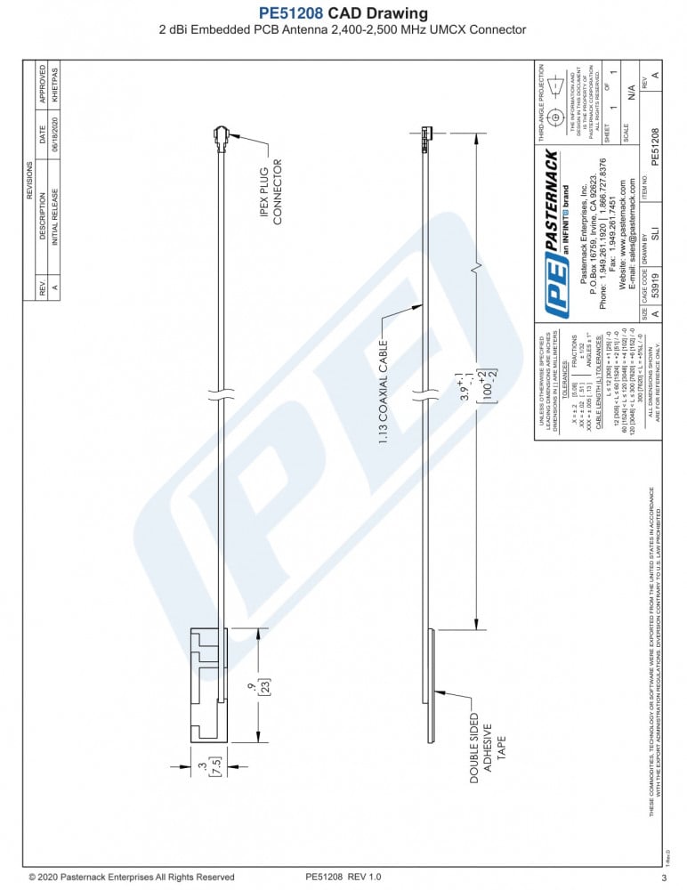 PE51208 technical datasheet page 3