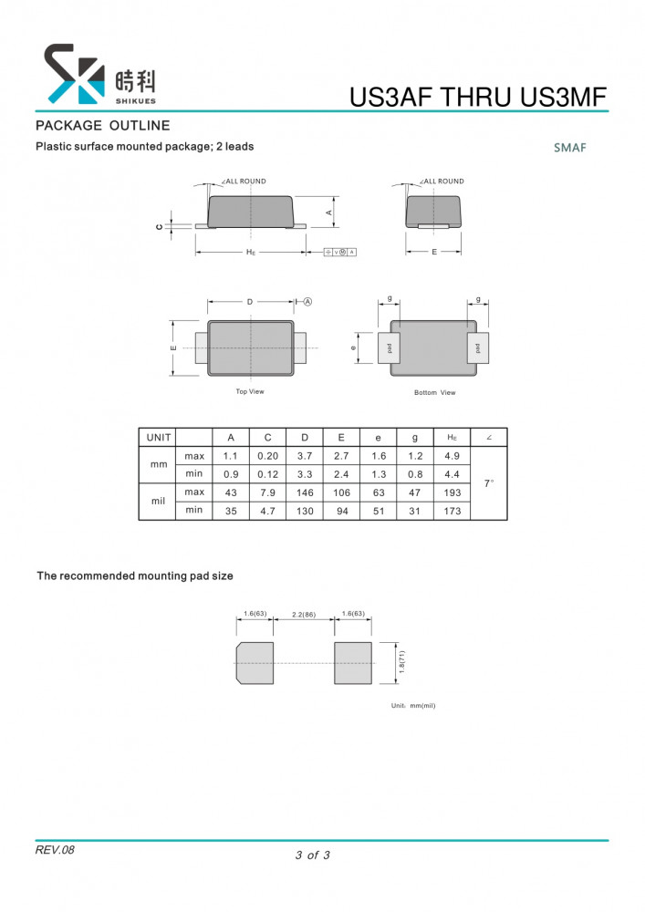 US3JF datasheet page 3