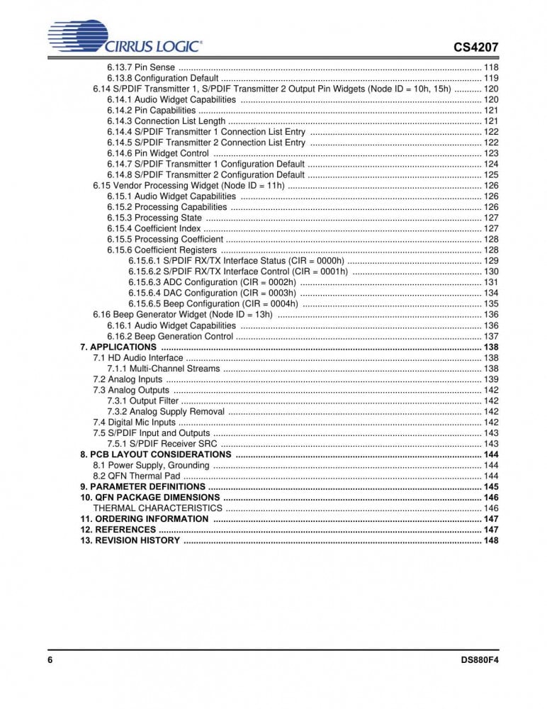 CS4207 datasheet page 6